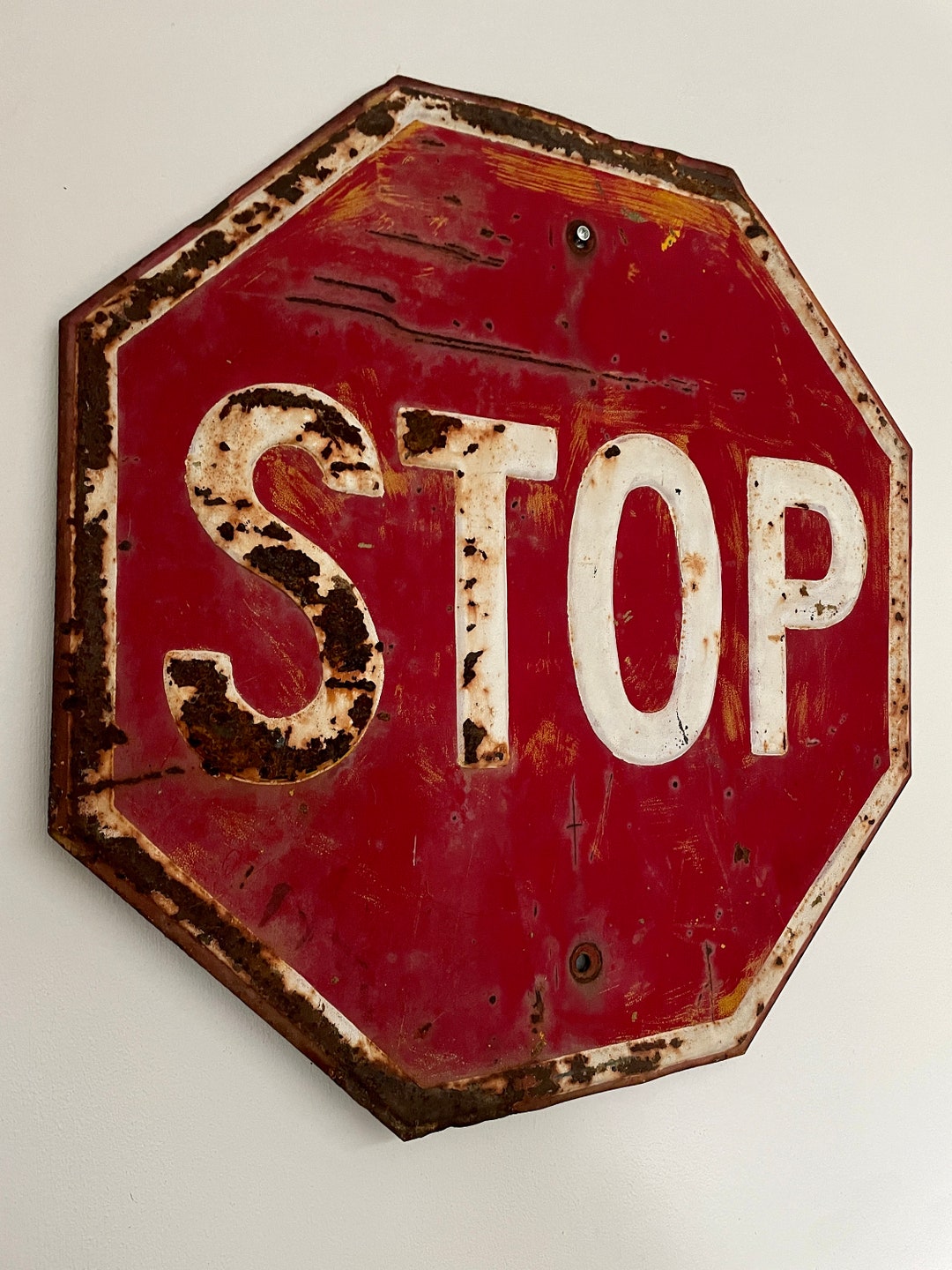 Vintage American STOP Traffic Sign - Etsy