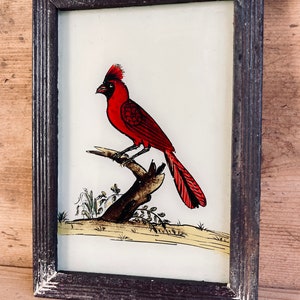 Reverse Glass Art in Vintage Frame - Etsy