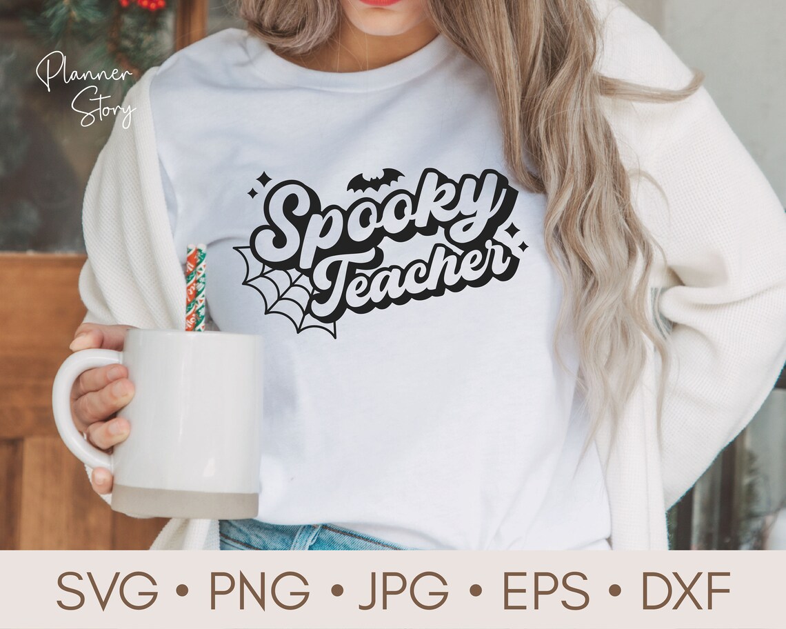 Spooky Teacher Svg Trick or Teach Svg Teacher Halloween Svg - Etsy