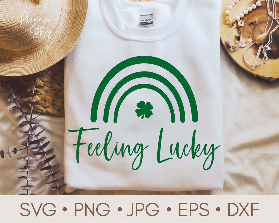 Feeling Lucky Svg, Lucky Rainbow Svg, St Patrick's Day Svg, Lucky Svg ...