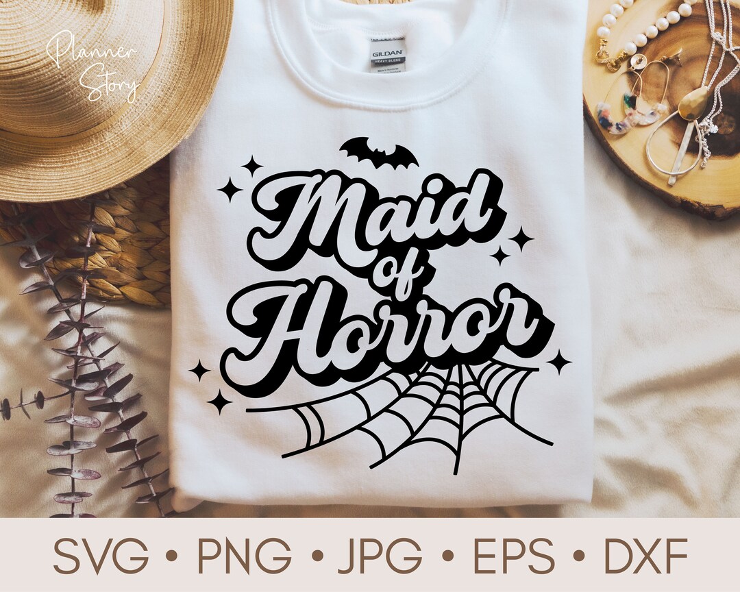 Maid of Horror Svg, Spooky Bachelorette Svg, Halloween Bride Svg ...