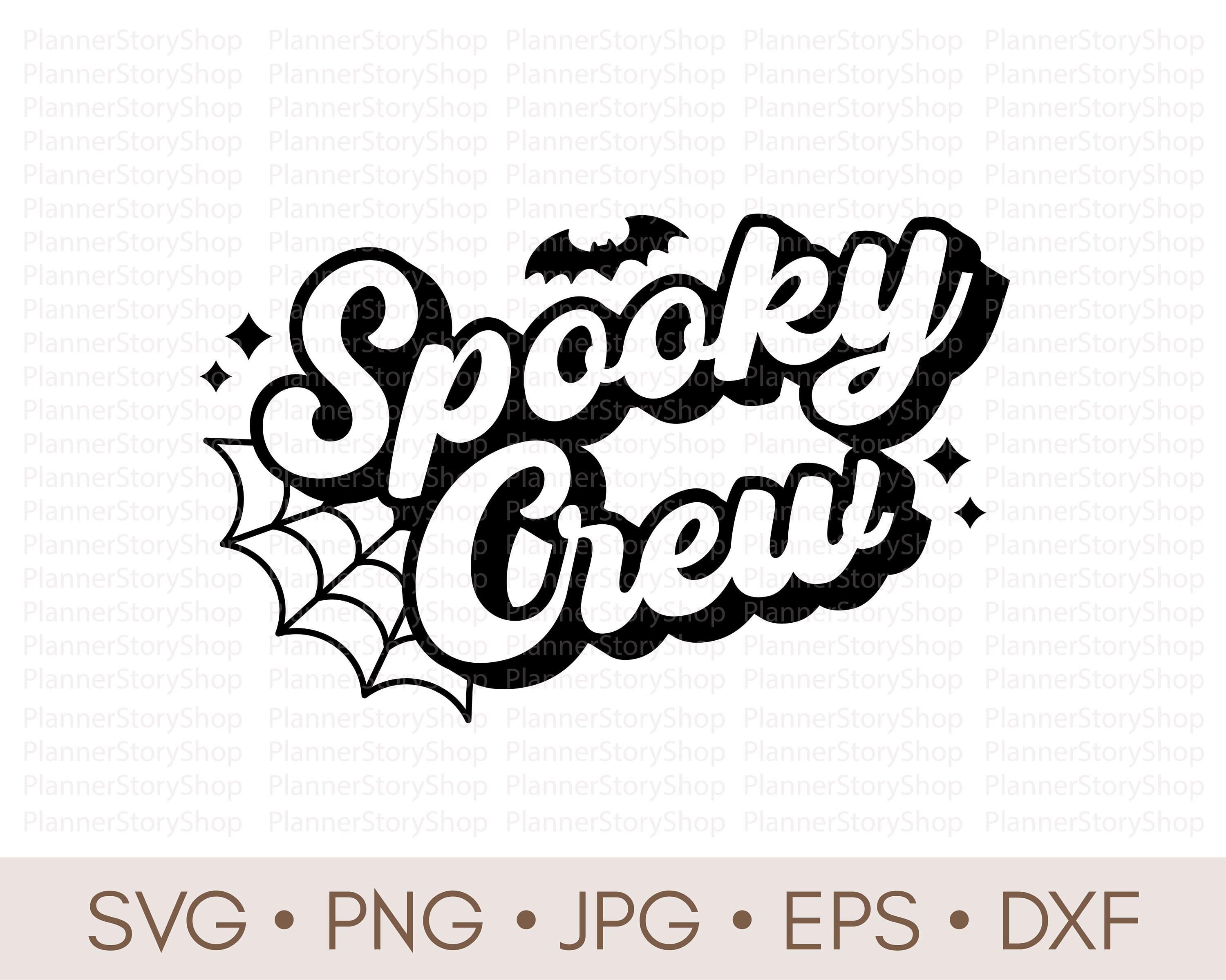 Spooky Crew Svg, Spooky Squad Svg, Retro Halloween Svg, Family ...