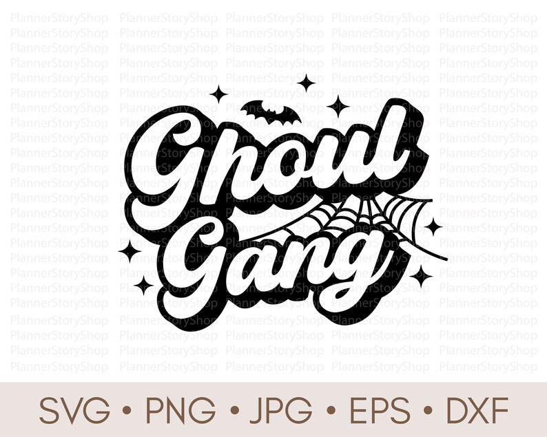 Ghoul Gang Svg Lets Go Ghouls Svg Halloween Svg Retro - Etsy