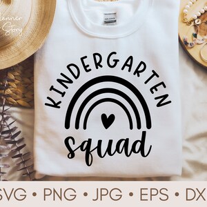 Kindergarten Squad Svg, Kindergarten Rainbow Svg, Kindergarten Teacher ...