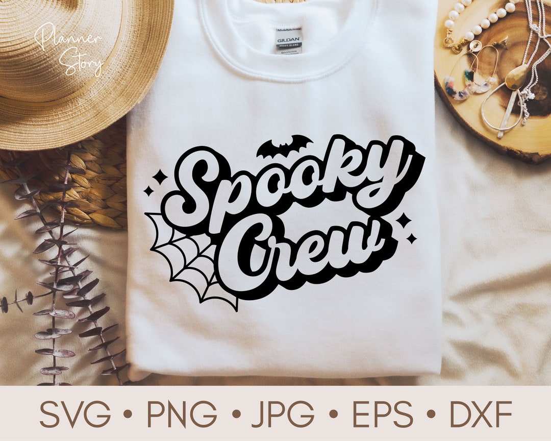 Spooky Crew Svg, Spooky Squad Svg, Retro Halloween Svg, Family ...