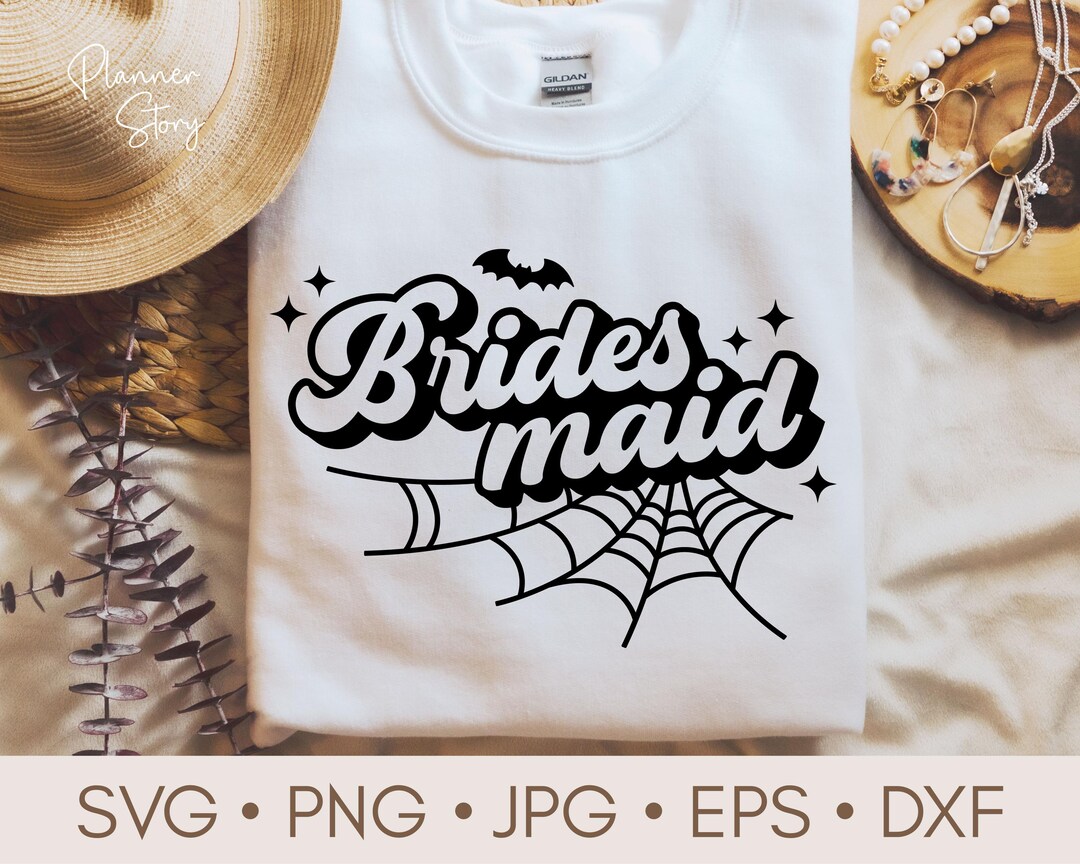 Bridesmaid Svg, Halloween Bride Svg, Halloween Bachelorette Party Svg ...