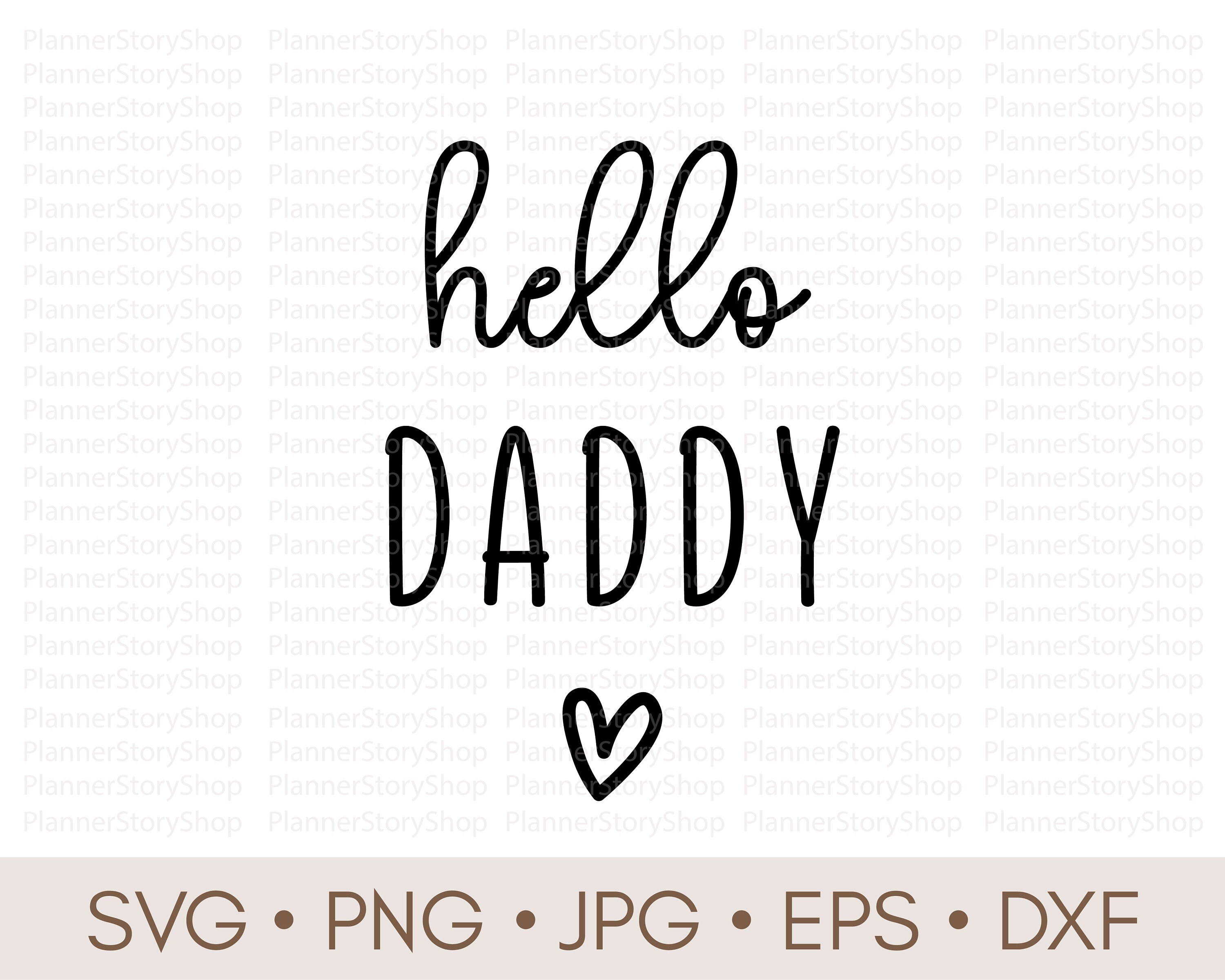 Hello Daddy SVG PNG Pregnancy Announcement Onesie Svg Baby | Etsy