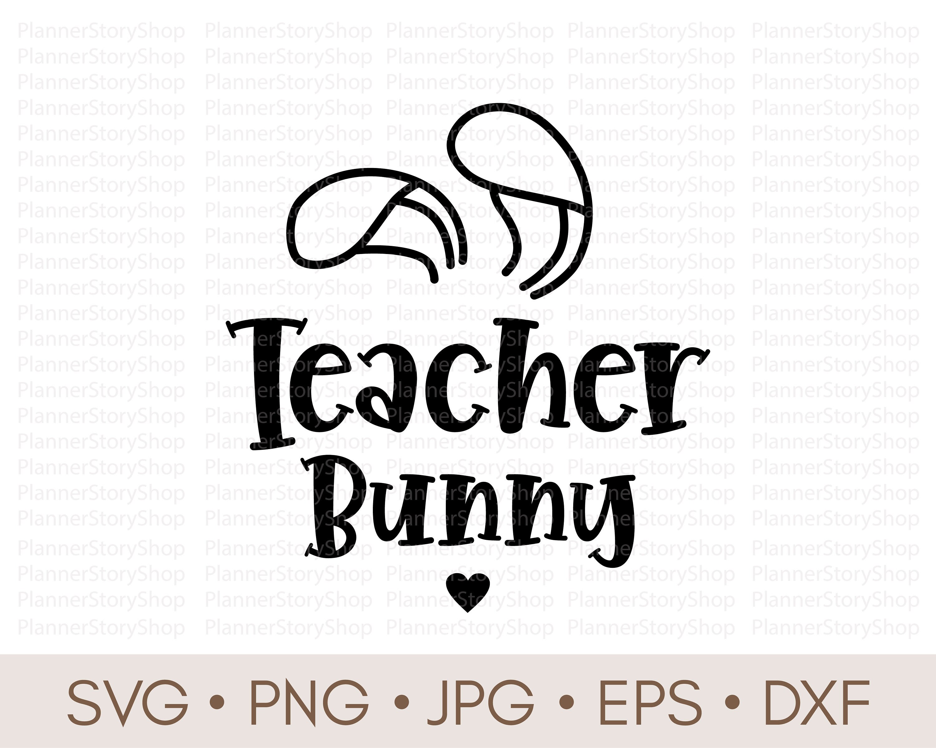 Teacher Bunny Svg Teacher Easter Svg School Svg Rabbit Svg - Etsy