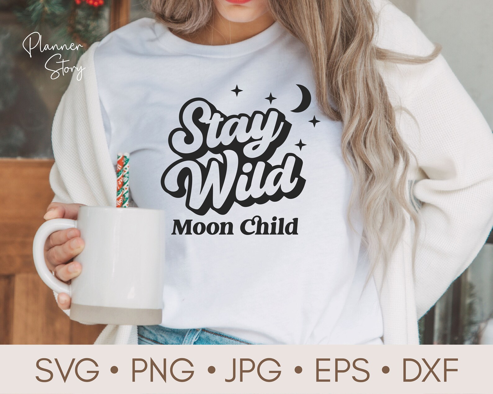 Stay Wild Moon Child Svg Moon Svg Retro Moon Child Svg Boho - Etsy