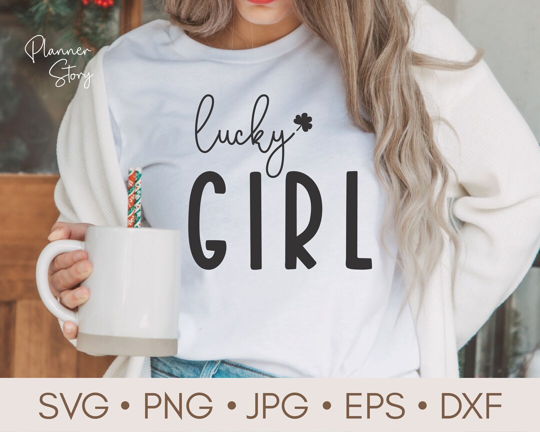 Lucky Girl Svg, Lucky and Blessed Svg, Happy Go Lucky Svg, Lucky ...