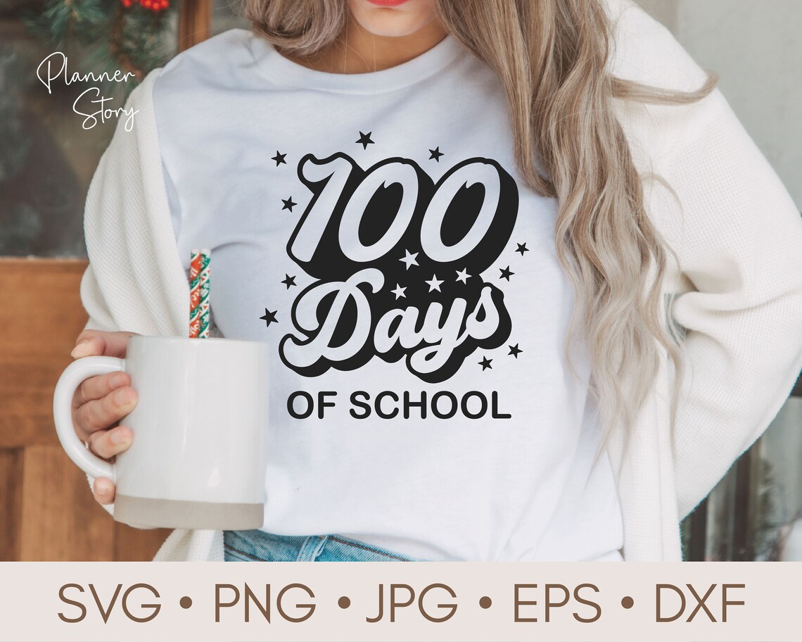 100 Days of School Svg, Png, Teacher Svg, School Shirt Svg, Teacher ...