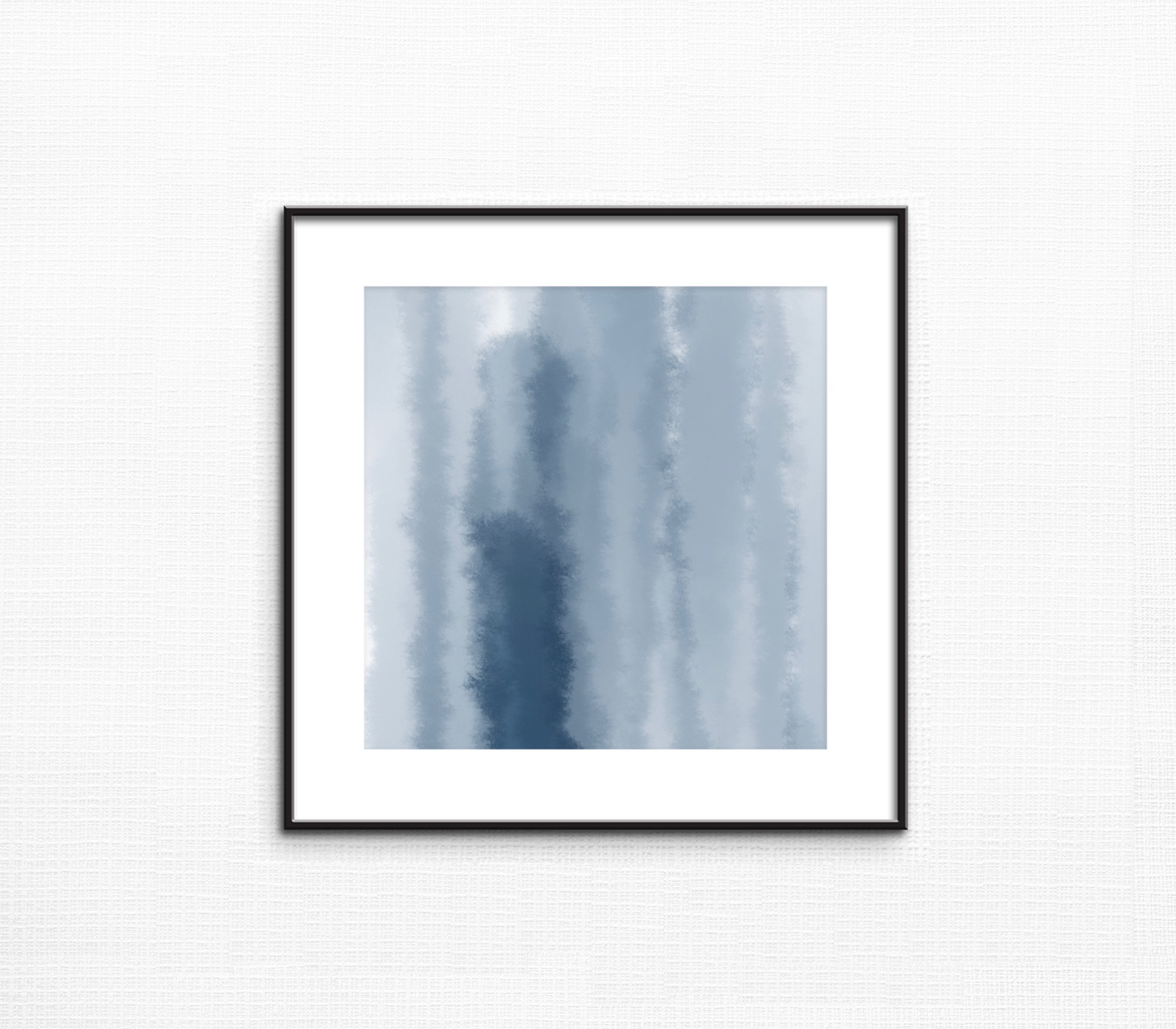 Set of 4 Prints, Blue Abstract PRINTABLE Wall Art, Set of Square Prints ...