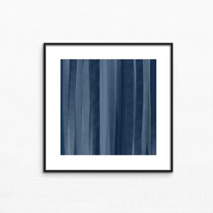 Blue Art Set, Living Room Poster Set, Blue Set of 4, 4 Poster Set ...