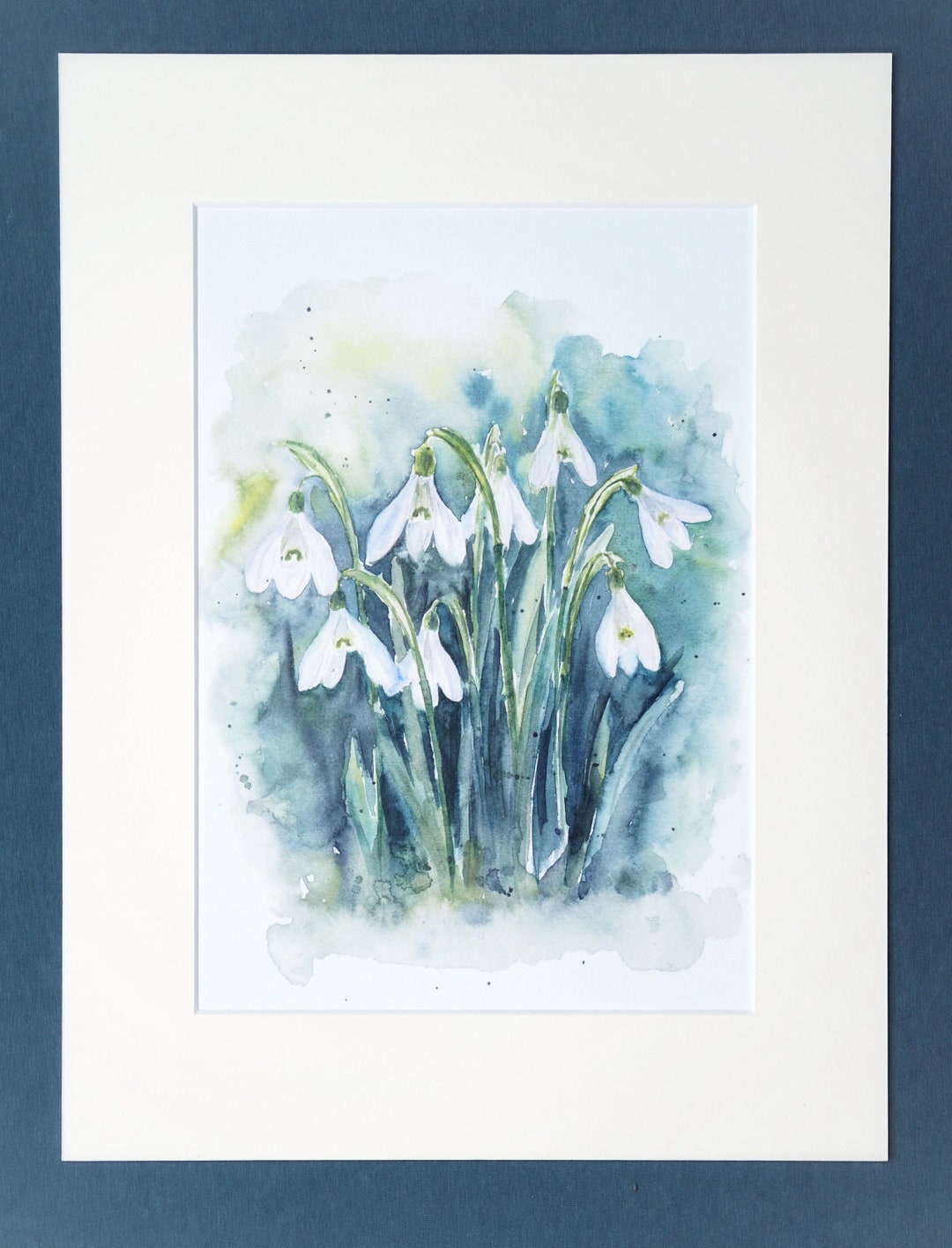 Snowdrop Art Print / Watercolor Art Print - Etsy