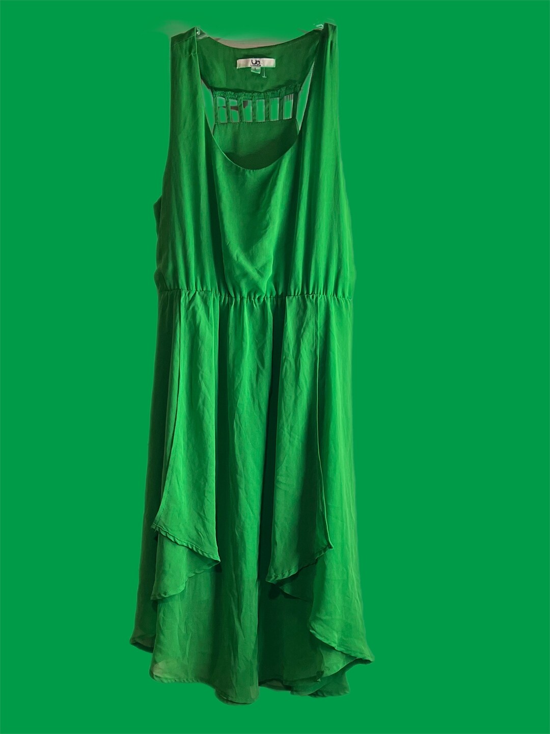 90’s Kelly Green Flowy and Fairy Dress - Etsy