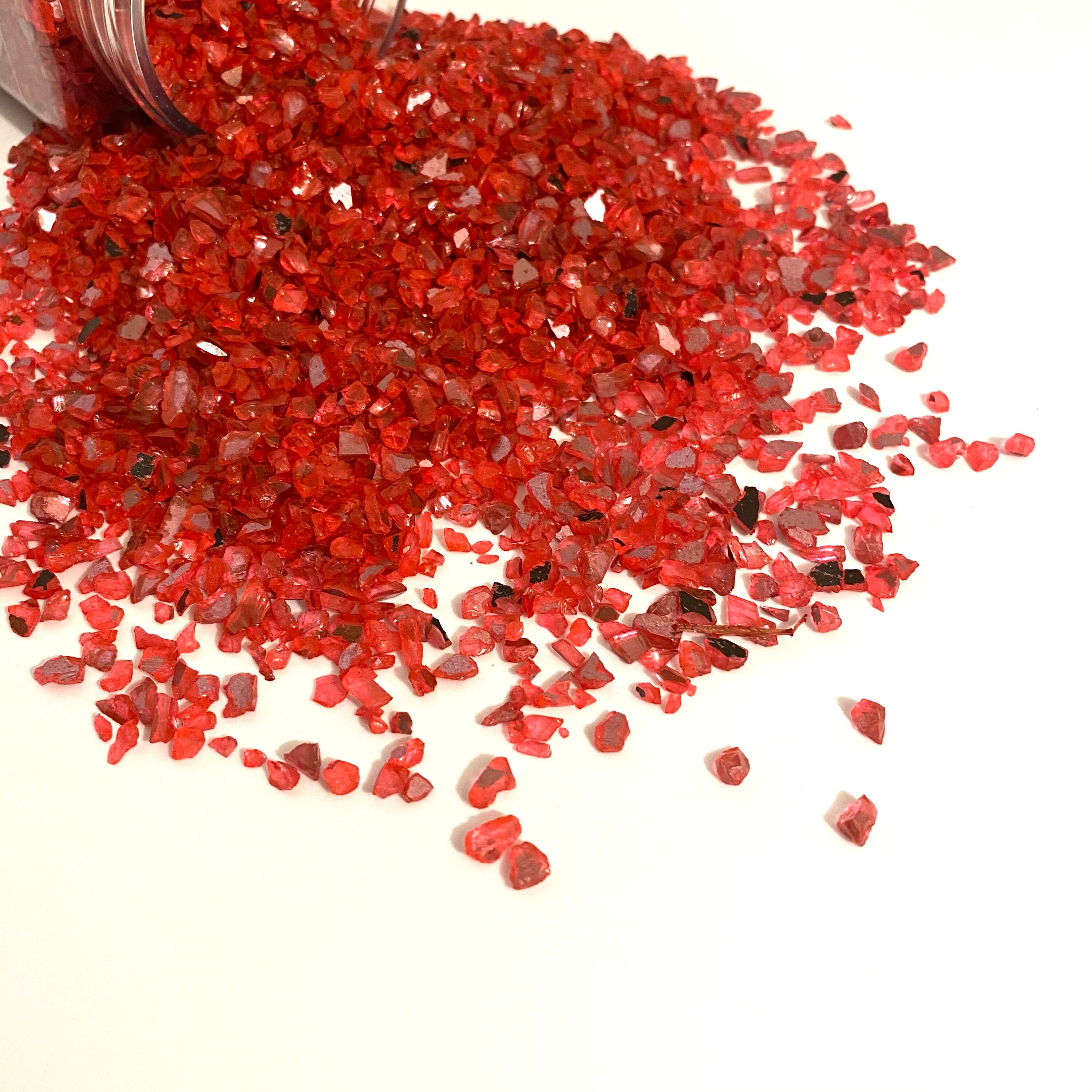 Red Mirrored Glass Stones New Red/carmine 1-4mm High - Etsy UK