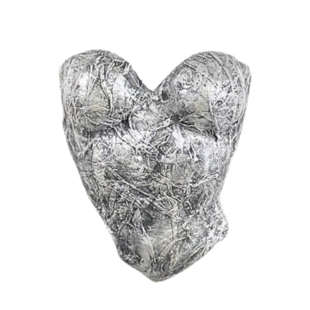 Silver Plaster Torso Wall Art, Female Body Cast Sculpture - Etsy