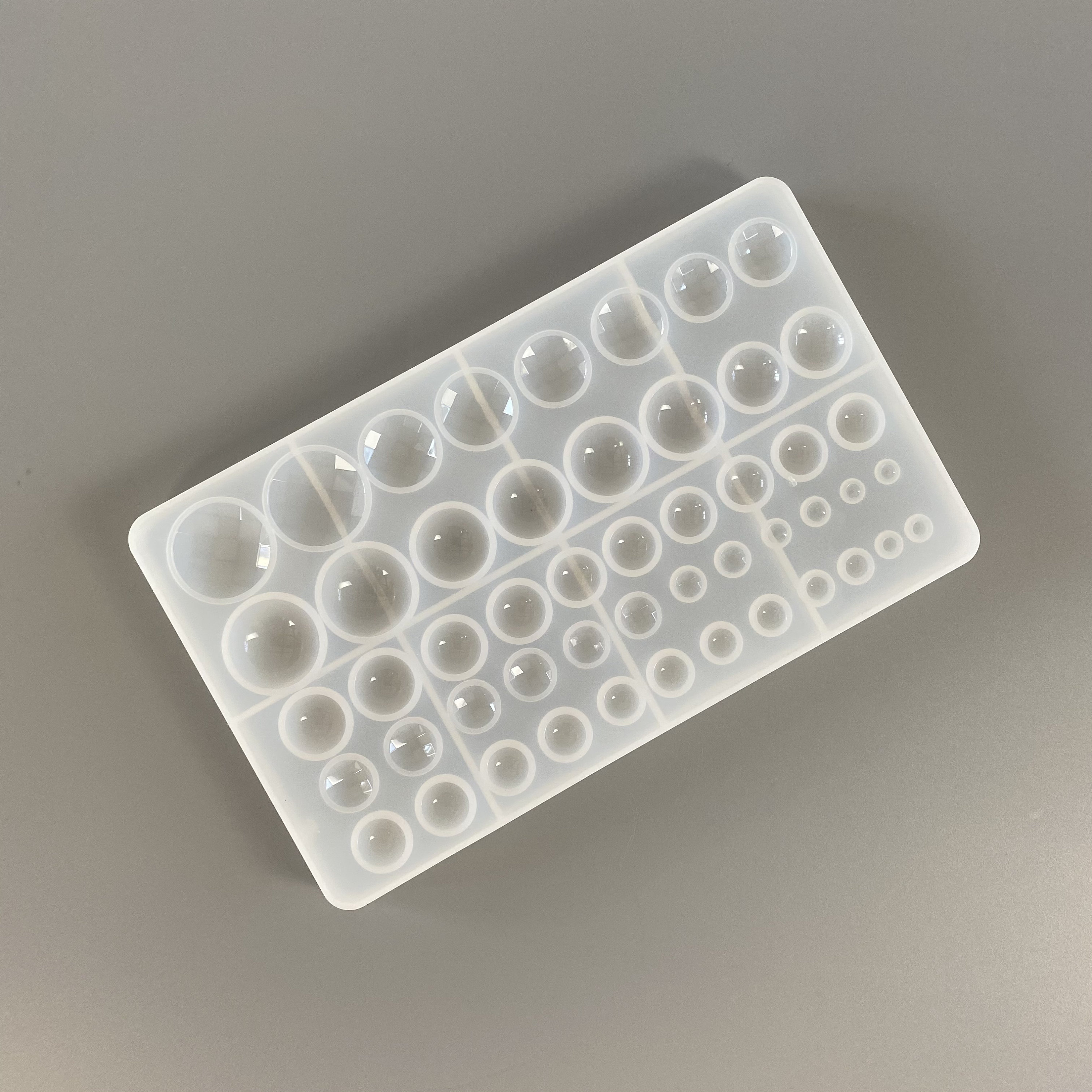 50pc Dome Set Mould, Faceted & Round, Silicone Mould, Circle Mould ...