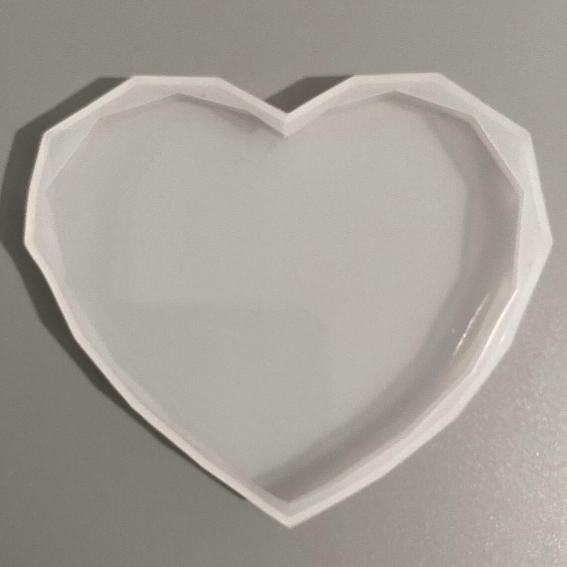 Faceted Heart Mould Coasters Moulds Silicone Heart Mould - Etsy UK