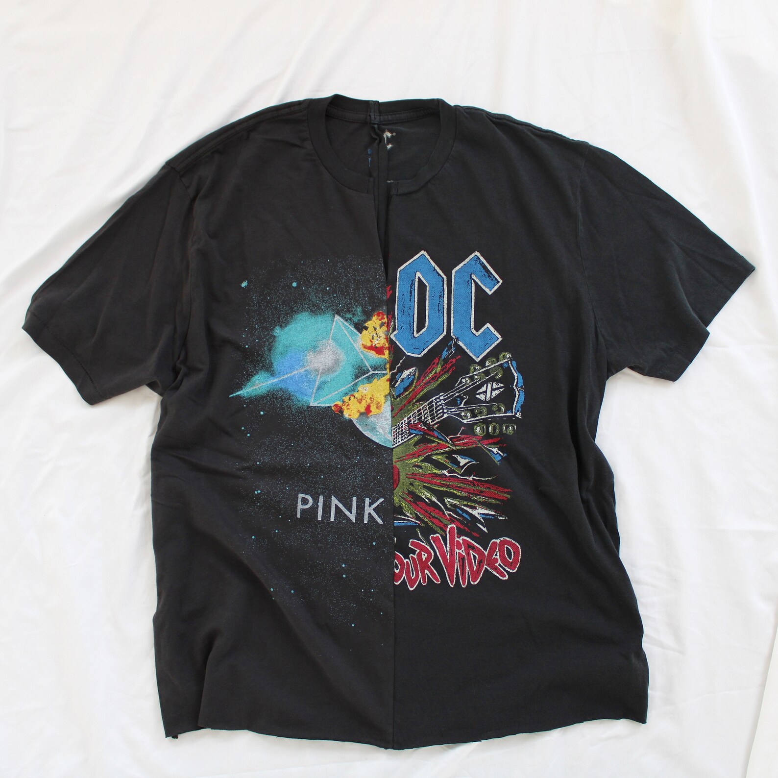 Grunge Tee, Vintage T Shirt, Custom Shirts, Upcycled Spliced Band Tee ...