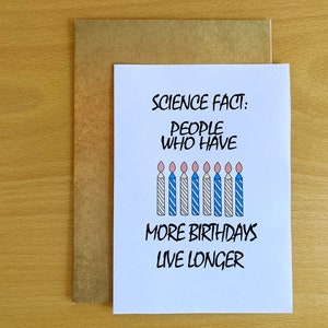 Printable Science Birthday Card, Geeky Birthday Card, Science Fact Card ...