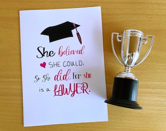 Lawyer Grad Card - Etsy