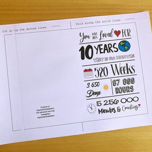 Printable 10th Birthday Card, 10 Years Been Loved, Instant Download ...