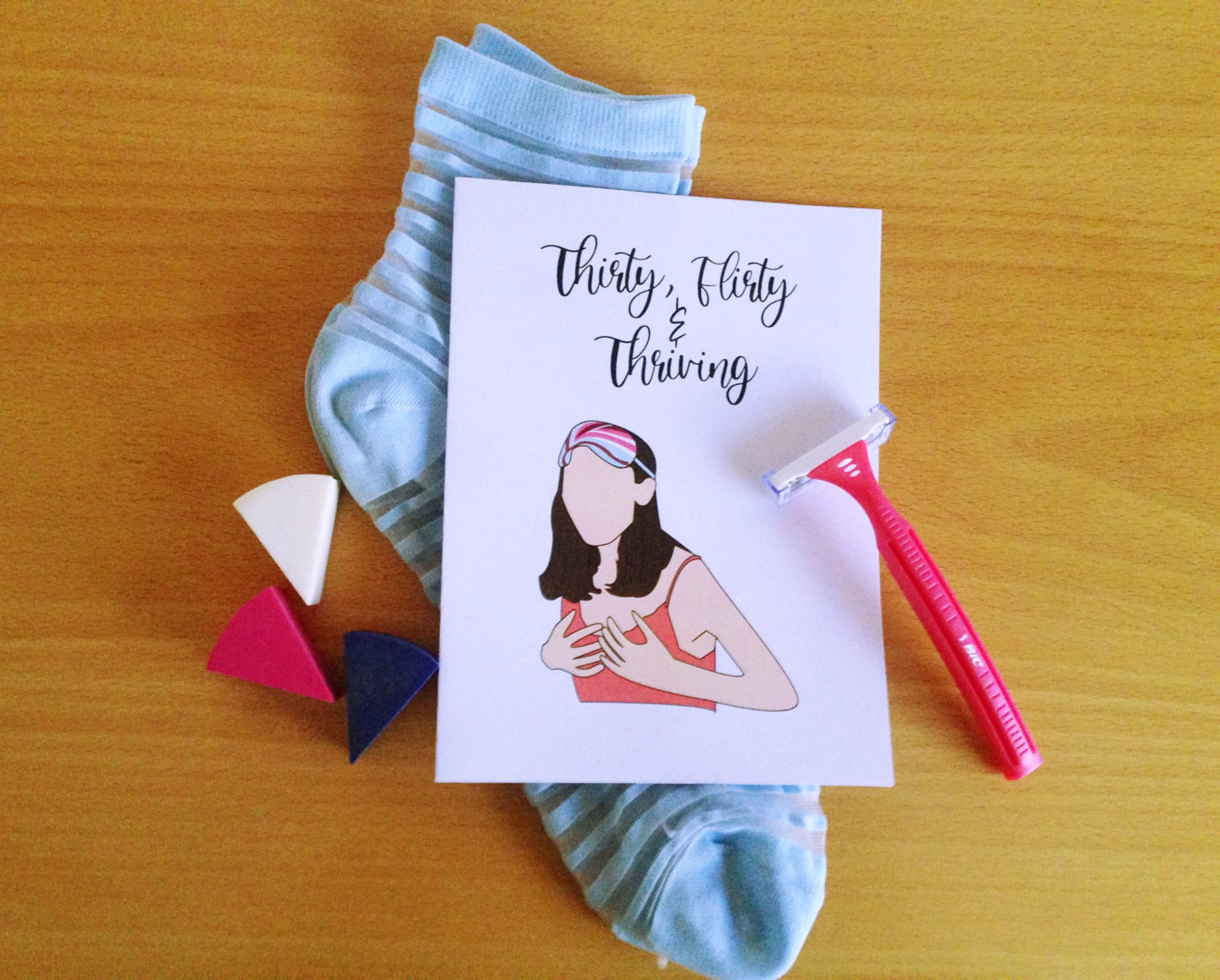 Thirty, Flirty and Thriving Birthday Card, Printable Birthday Card, 13 ...