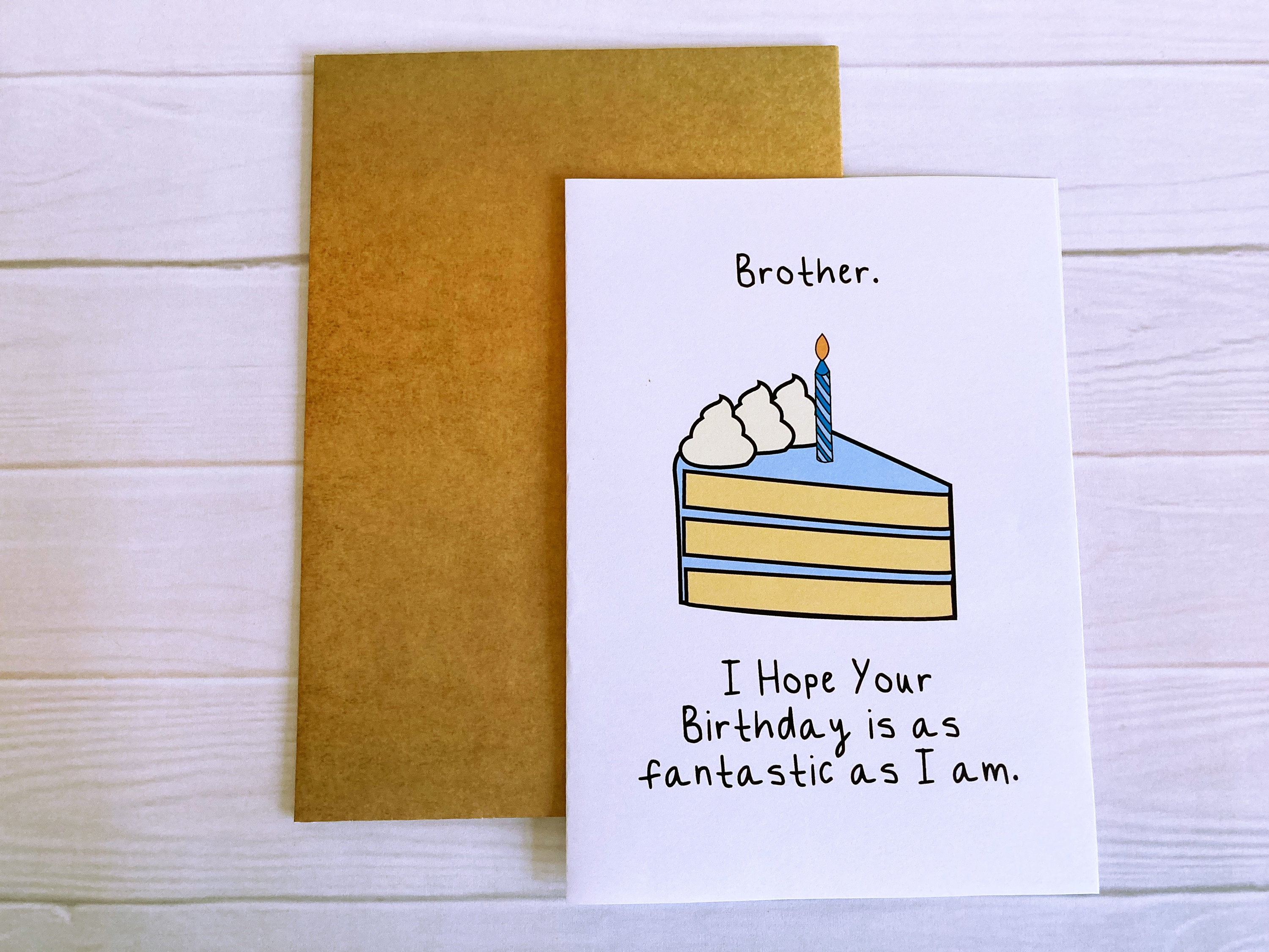 Printable Brother Birthday Card, Brother Birthday, Funny Sibling ...