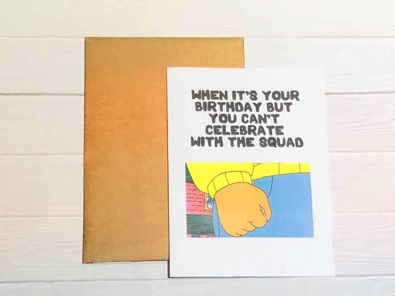 Printable Birthday Card, Meme Birthday Card, Arthur Fist Meme, Can't ...