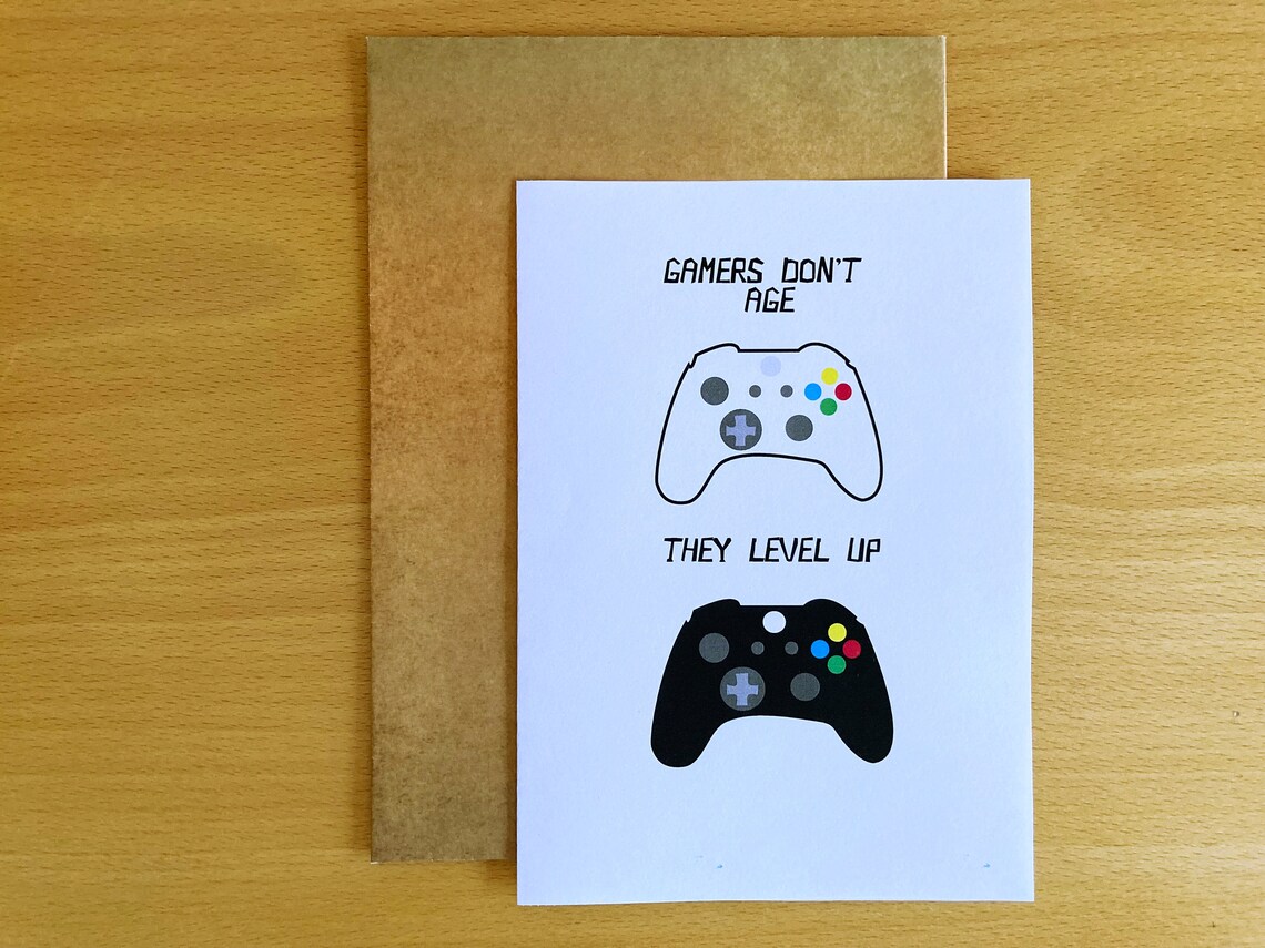 Printable Gamer Birthday Card, Teen Birthday Card, Tween Birthday Card ...