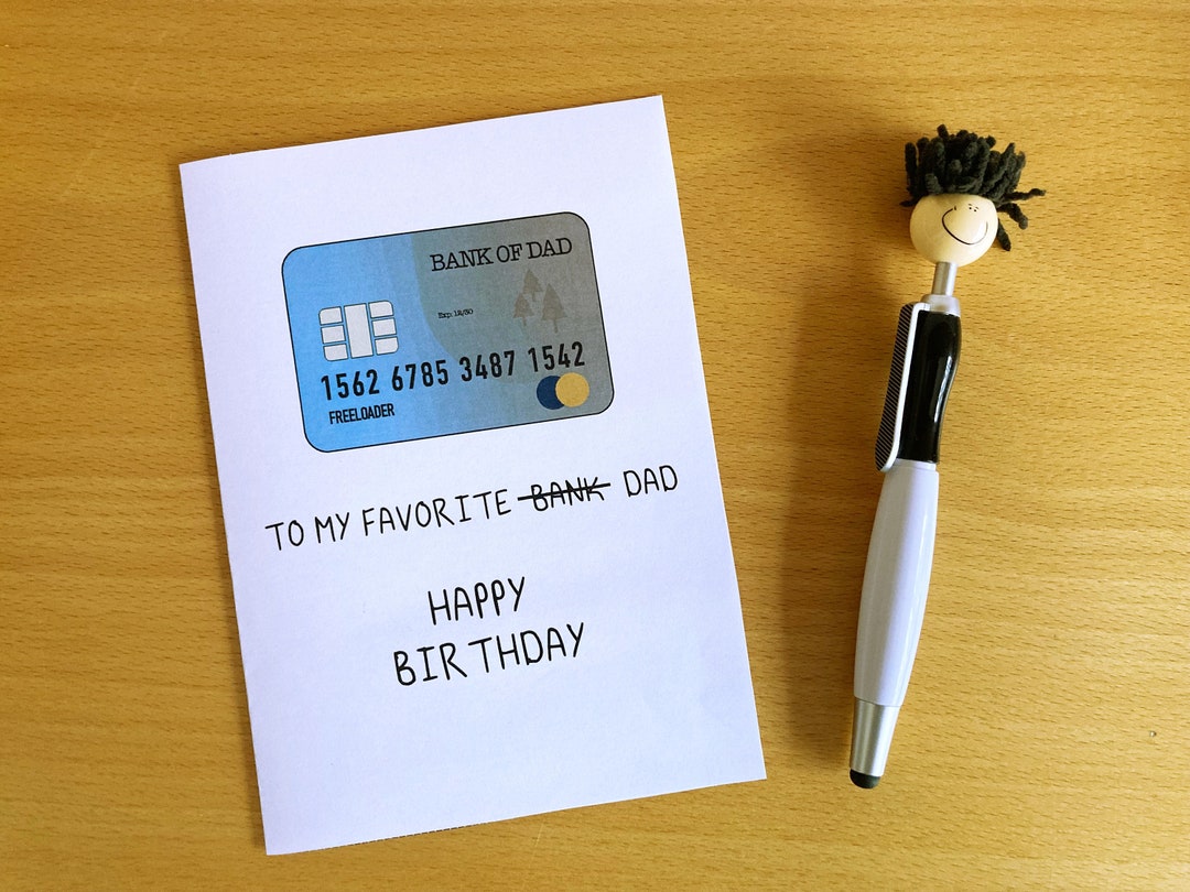 Printable Dad Birthday Card, Dad Birthday Card, Funny Dad Birthday Card ...