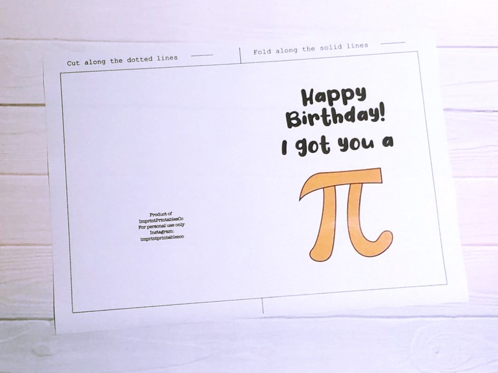 Printable Birthday Card, Geeky Pie Birthday Card, Math Pun Birthday ...