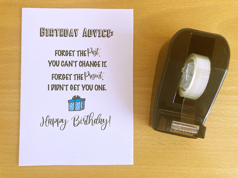 Printable Funny Birthday Card Birthday Advice Sibling Card - Etsy