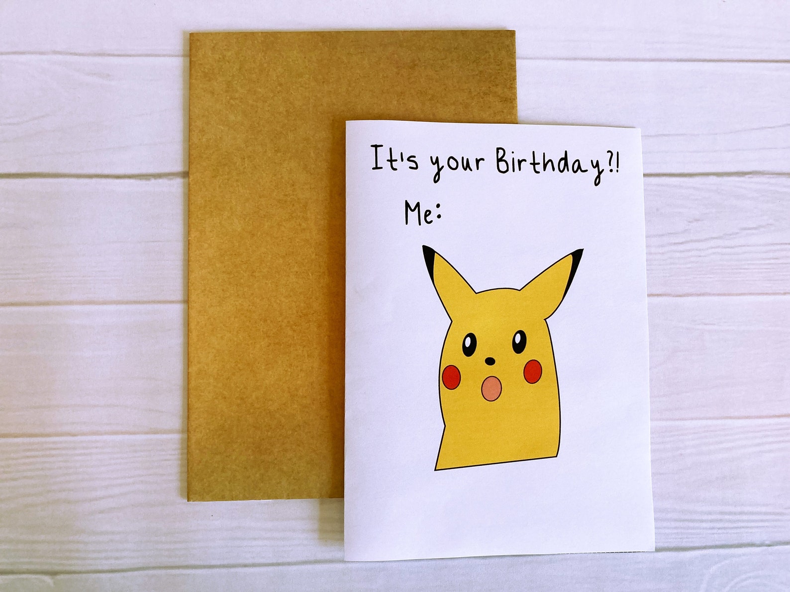 Pokemon Meme Birthday Card, Printable Birthday Card, Instant Download ...