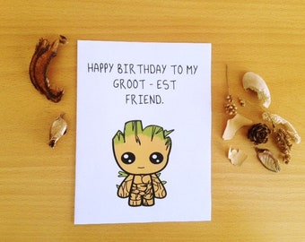 Groot Birthday Card - Etsy