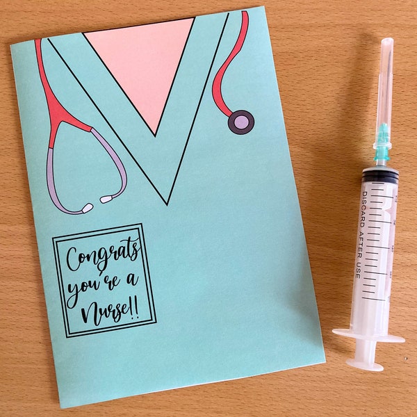 Nurse Graduate Card Printable - Etsy