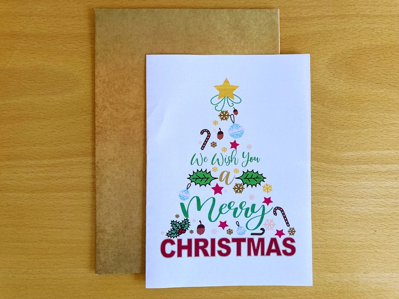 Printable Christmas Card, Merry Christmas, Holiday Greetings, Instant ...