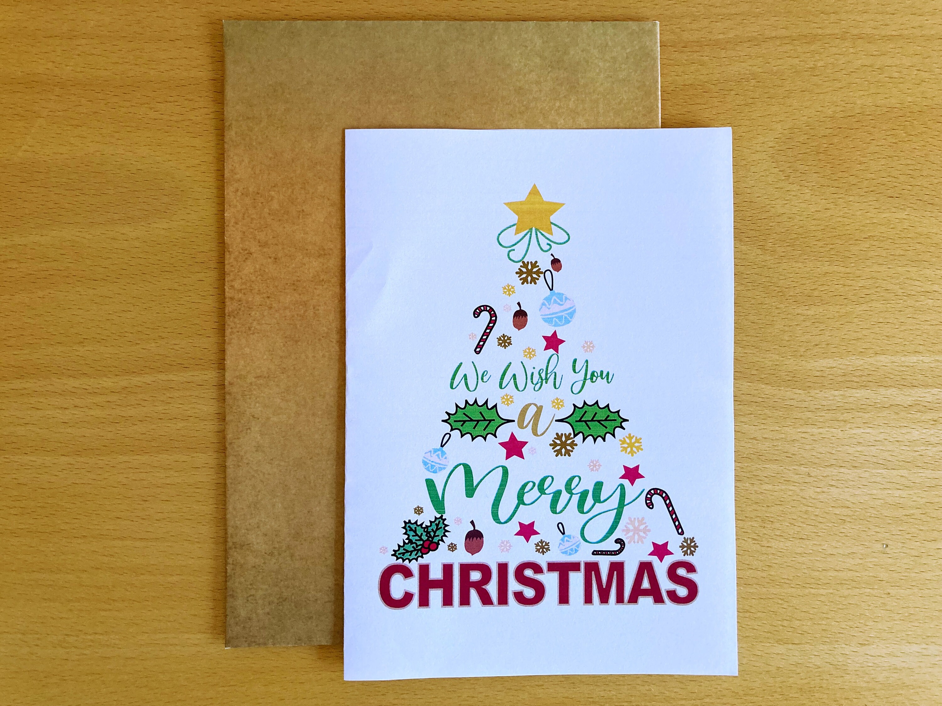 Printable Christmas Card, Merry Christmas, Holiday Greetings, Instant ...