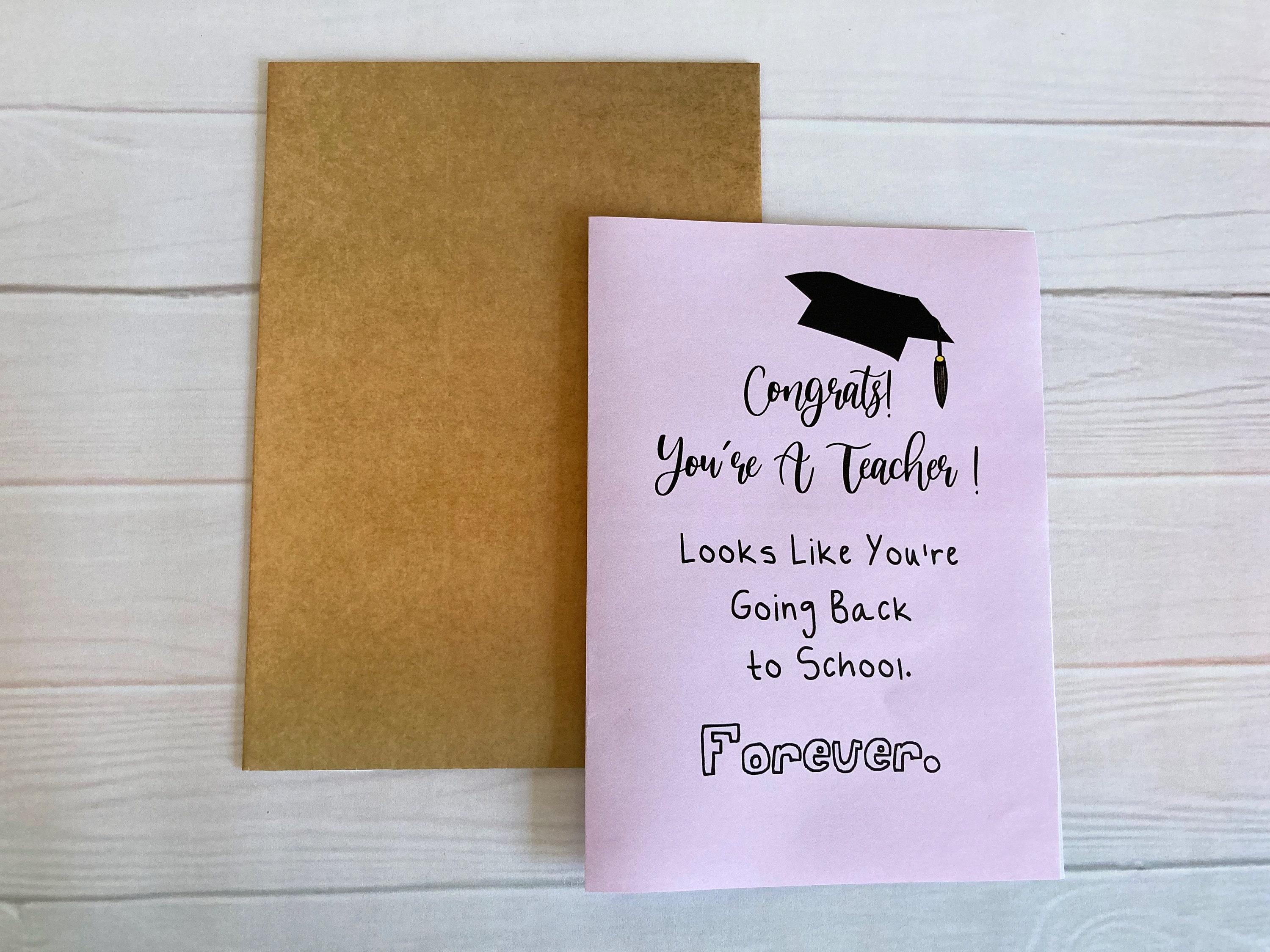 Printable Teacher Graduation Card , Printable Teaching Student ...