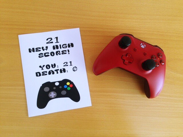 Printable 21st Birthday Card, Gamer Card, the Big 21, Instant Download ...