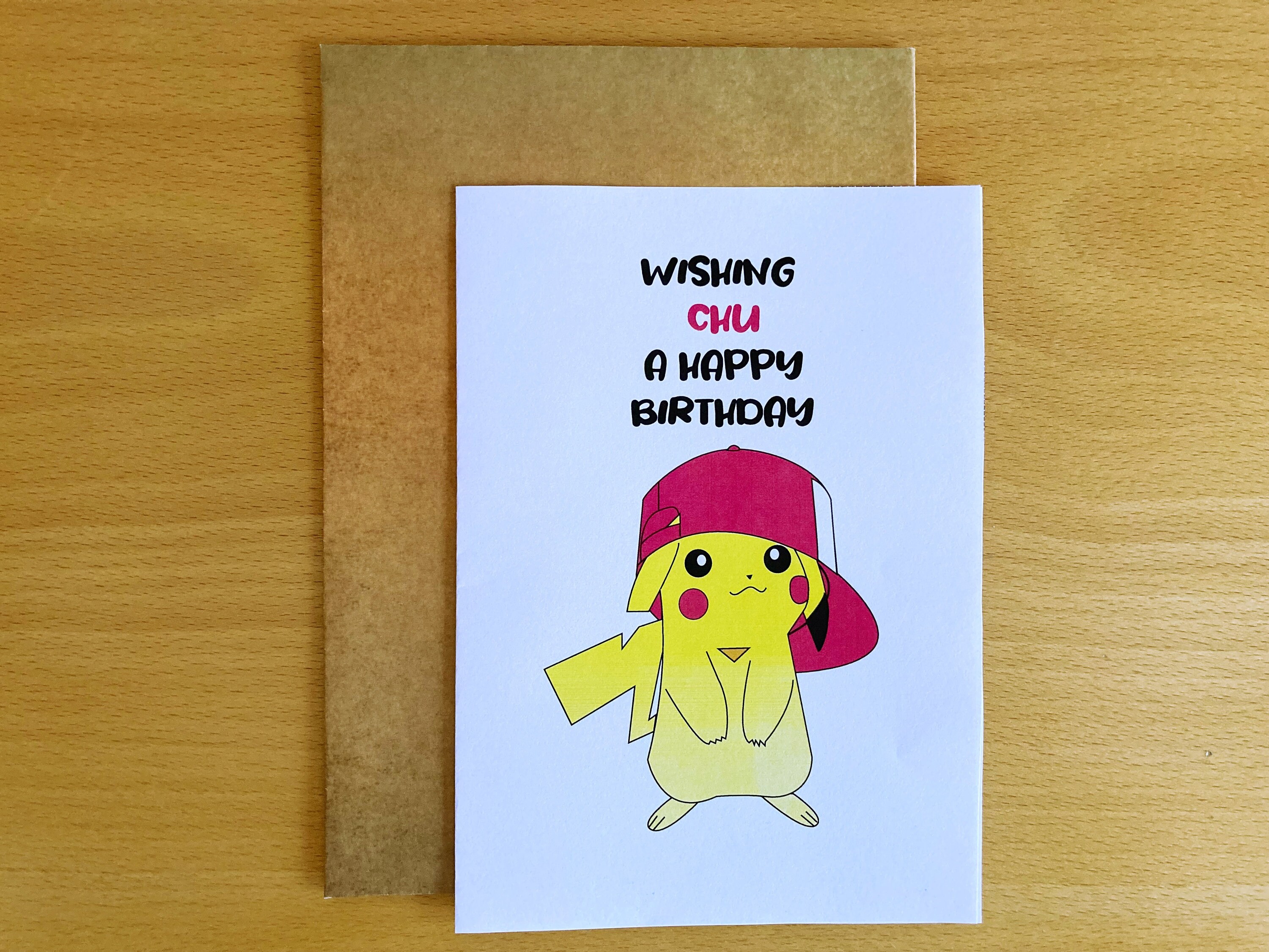 Printable Pikachu Birthday Card, Kids Birthday Card, Teen Birthday Card ...