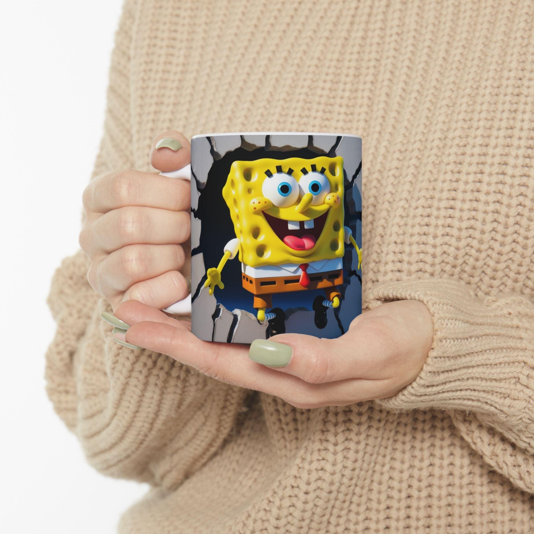 Classic 3D Effect for Spongebob Fans and Cartoon Lovers Spongebob Mug ...