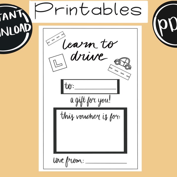 Driving Lesson Certificate Printable - Etsy