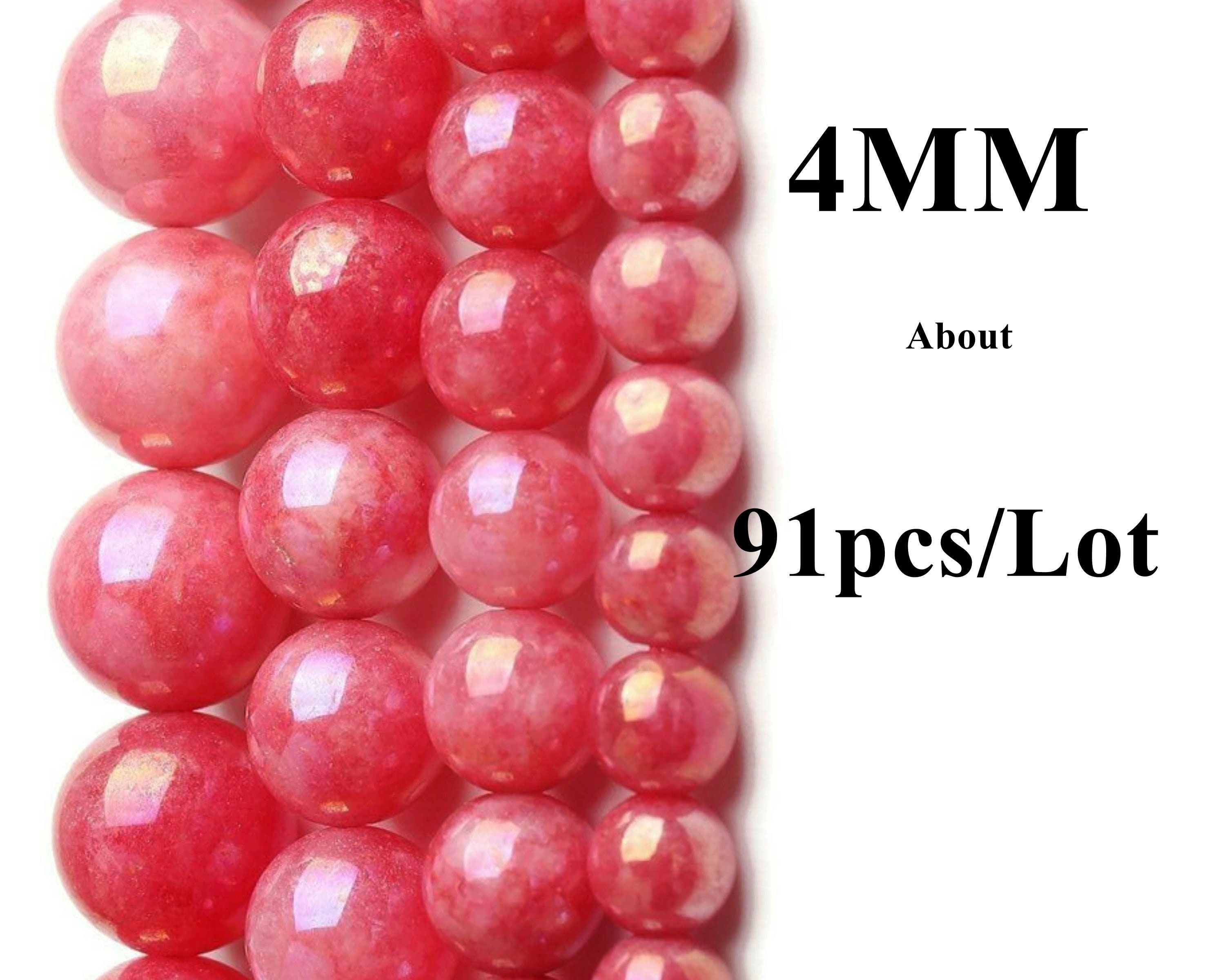 Natural Pink Angelite Stone Beads Pink Angelites Stone Round | Etsy