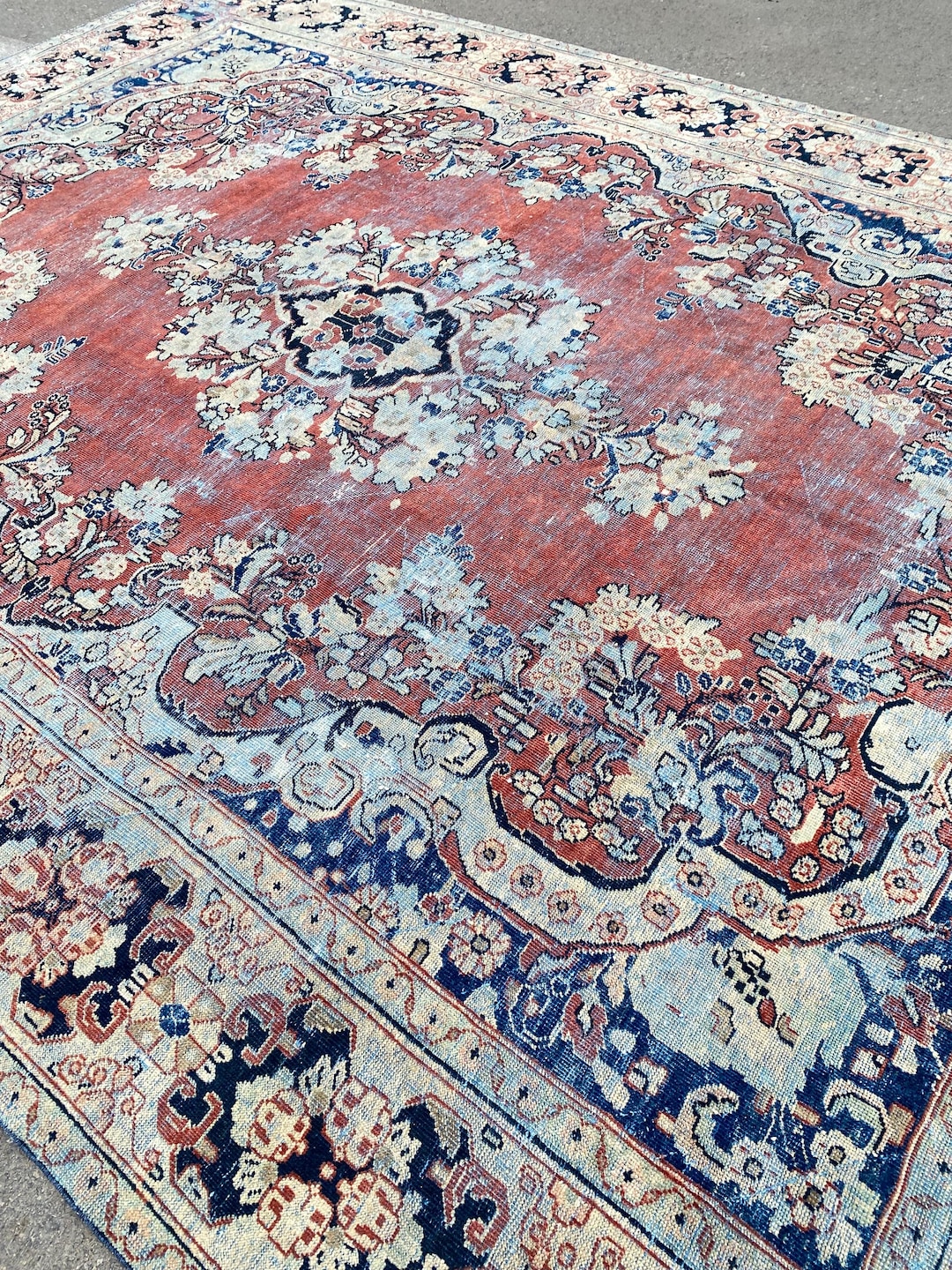 10x14 Area Rug, Persian Rug, Heriz Rug, Red, Large Area Rug, Rug 10x14 ...