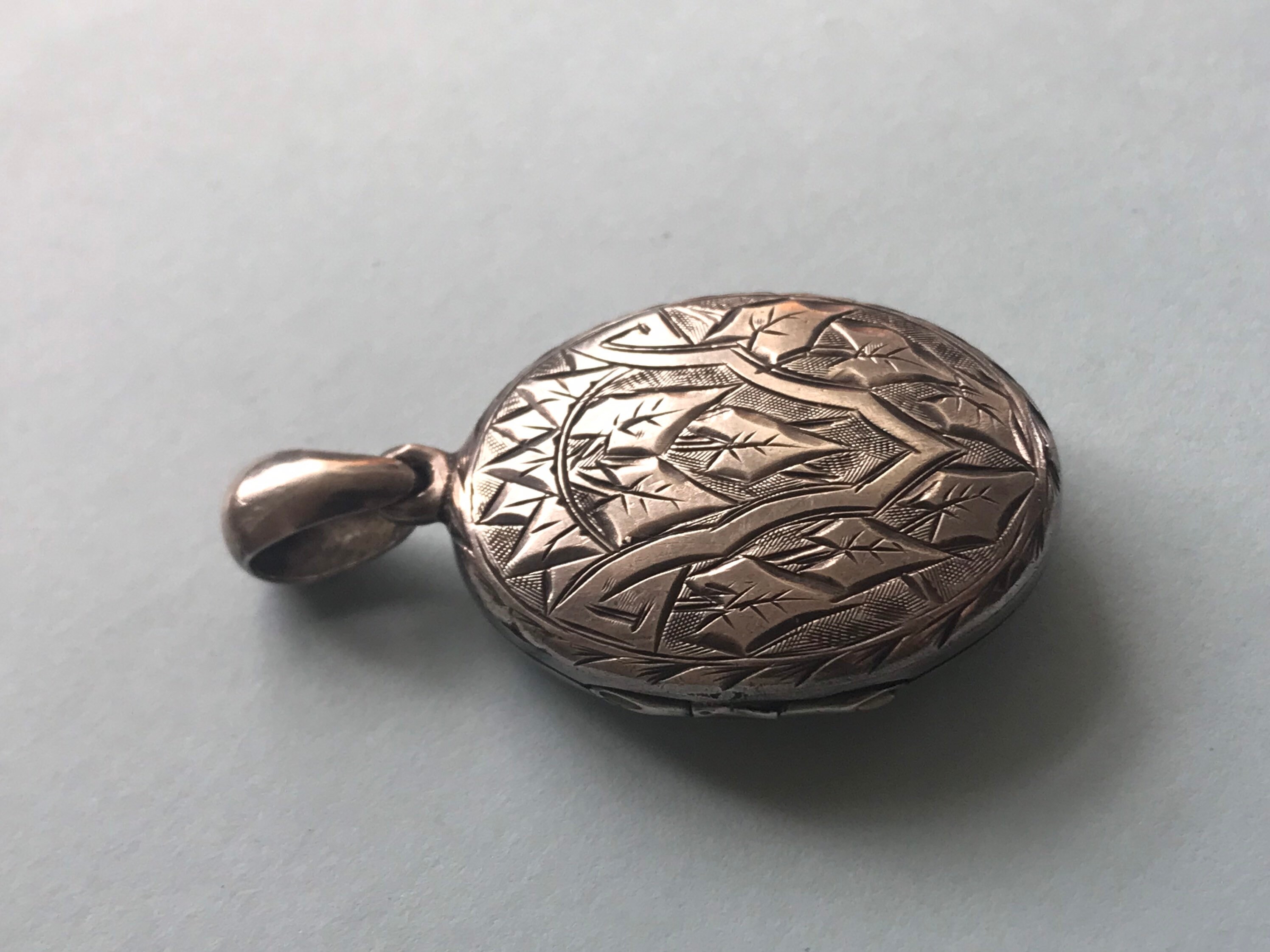 Victorian Silver Foliate Motif Locket Pendant Hallmark B'ham 1880 ...
