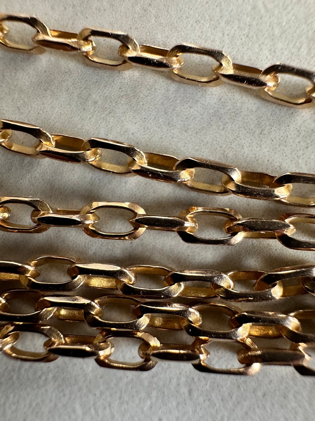 LONG and HEAVY Italy UNOAERRE 9ct Yellow Gold Belcher Chain 3mm Impor ...