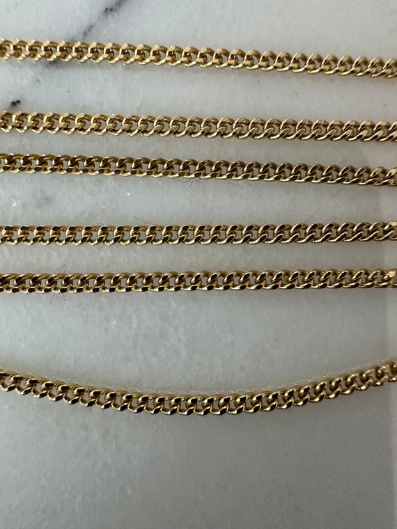 Elizabethan Hallmarked 18ct Gold Curb Link Chain Necklace 1.6mm 4.77gr B ham Etsy