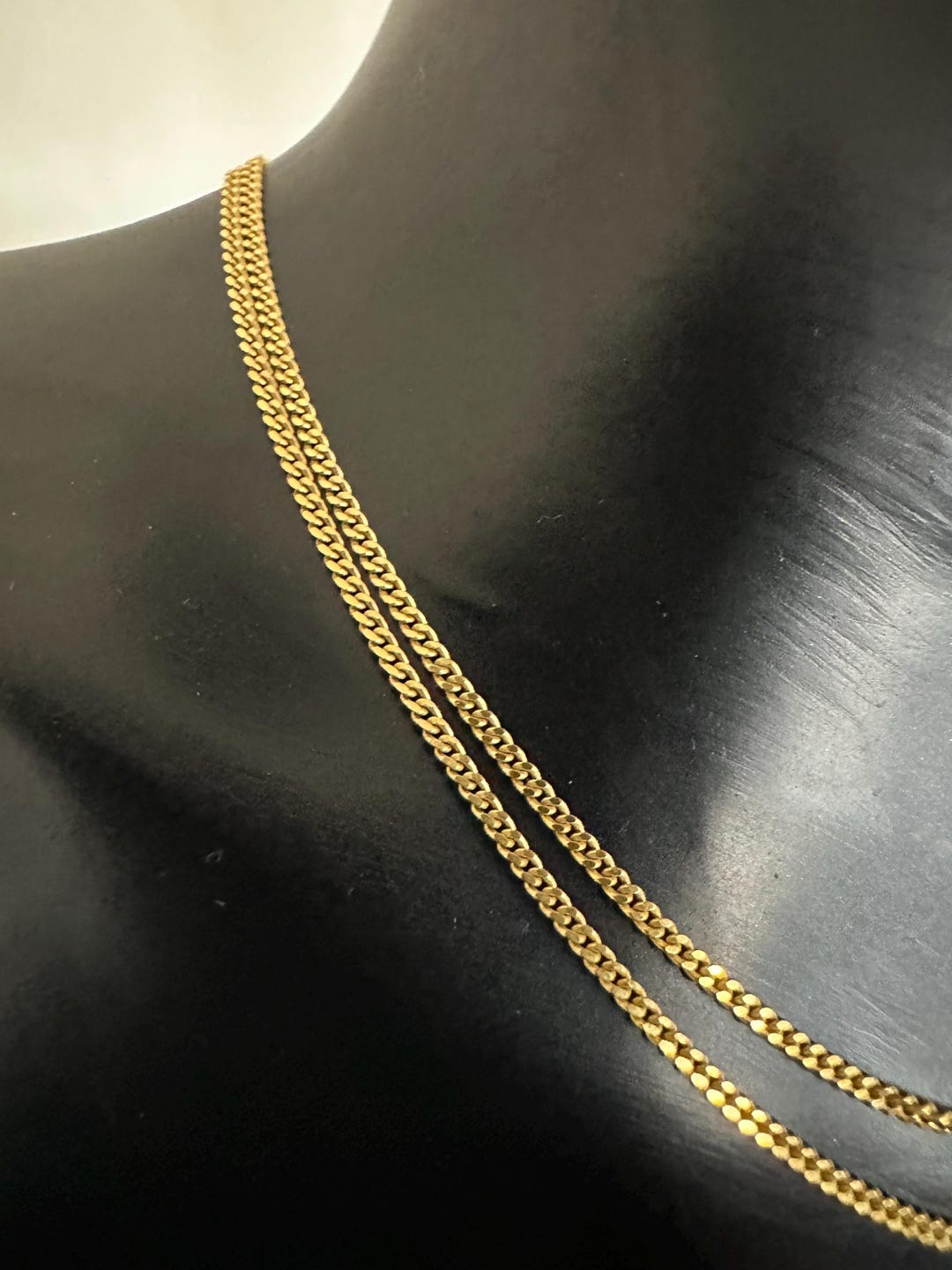 ITALY Hallmark 9K Gold Curb Link 1.3mm, Chain Necklace 2.1G, 20 ...